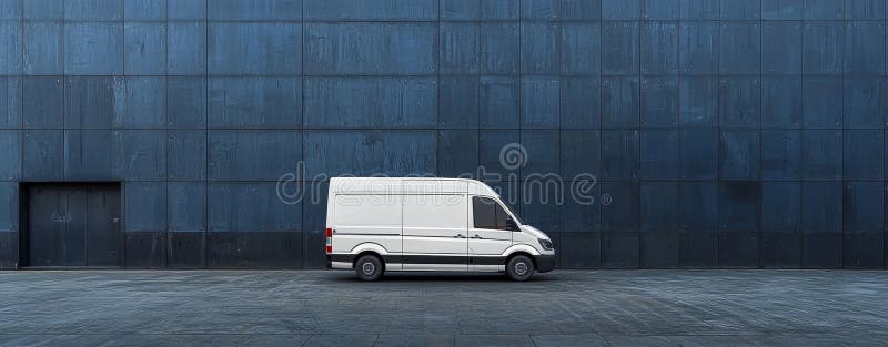 An Stock White Delivery Van. Logistics and Transportation Stock Image ...