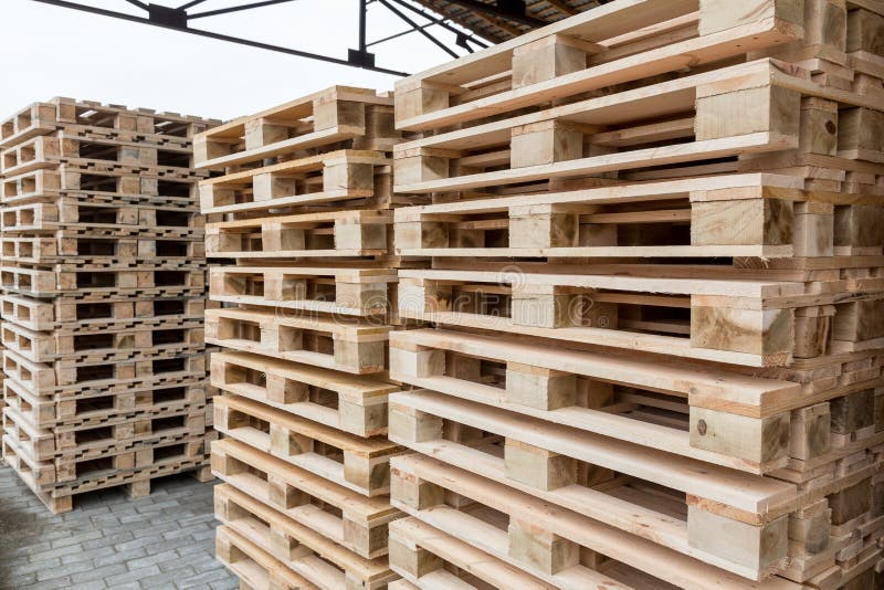 Stock wooden pallets stock photo. Image of platform, load - 49353042