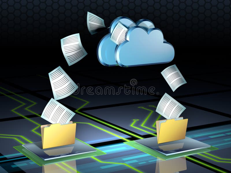 Icône de stockage de nuage illustration stock. Illustration du ...