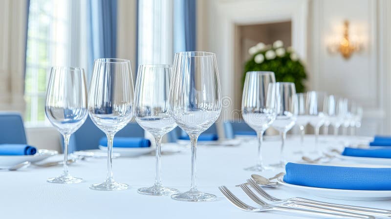 Stocke, the Art of Table Setting is Captured in a Close-up. Stock Photo ...