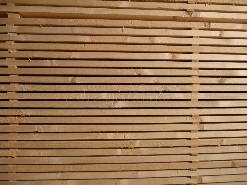 Stocked Wooden Planks for a Construction Stock Photo - Image of mill ...