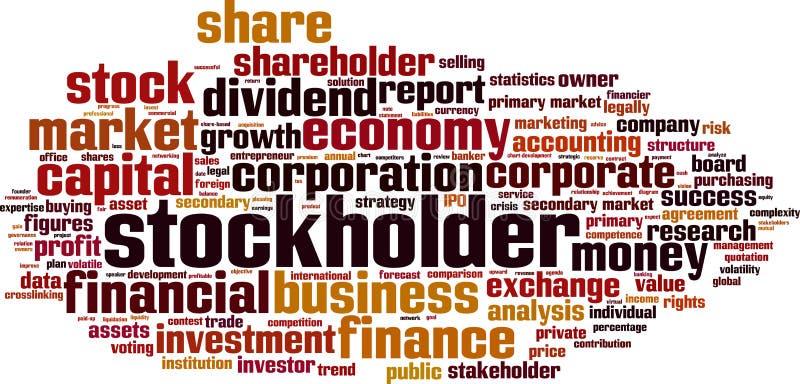 Stockholder word cloud stock vector. Illustration of dividend - 177816460