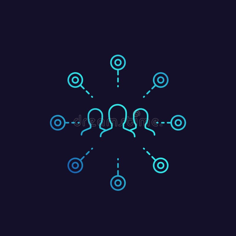 Stockholders Icon, Linear Vector Stock Vector - Illustration of ...