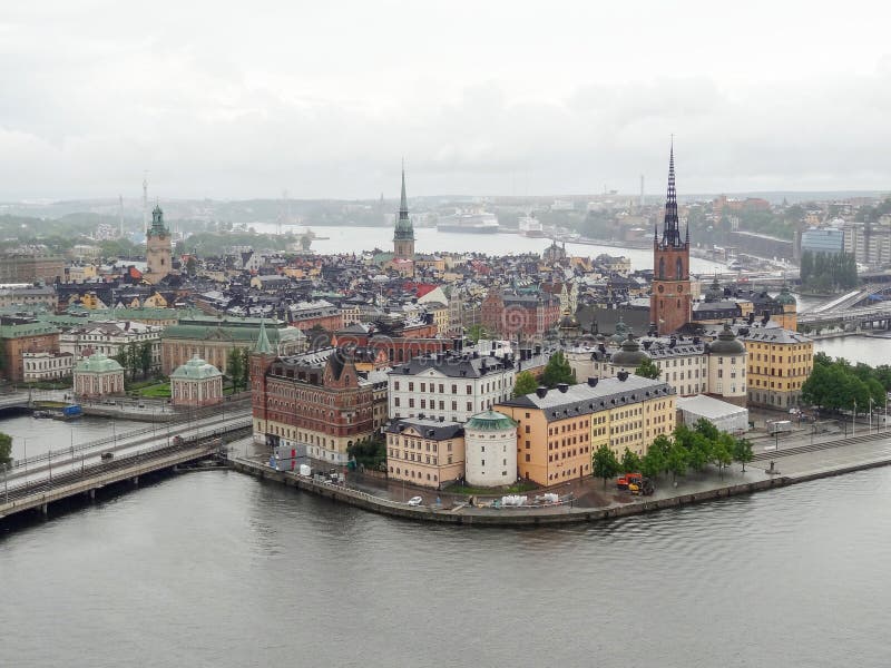 Stockholm aerial view stock photo. Image of strand, capital - 61303248