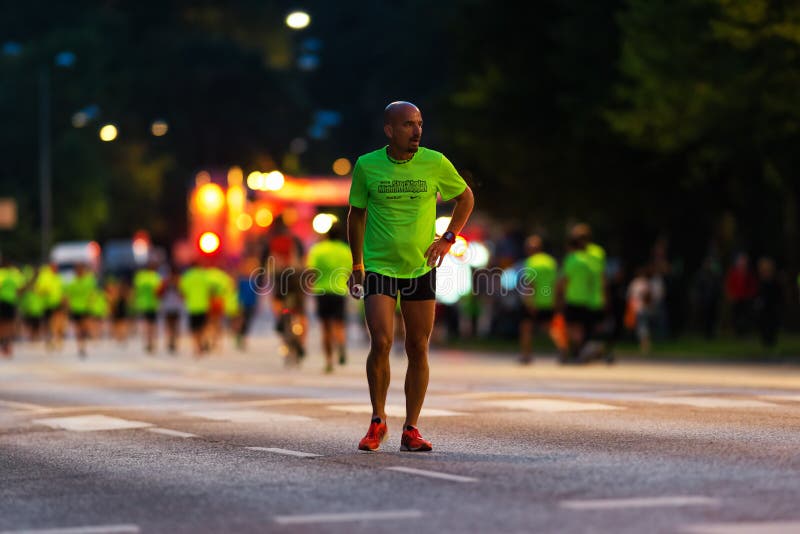 STOCKHOLM - AUG, 17: Just before the Start of the Midnight Run ...