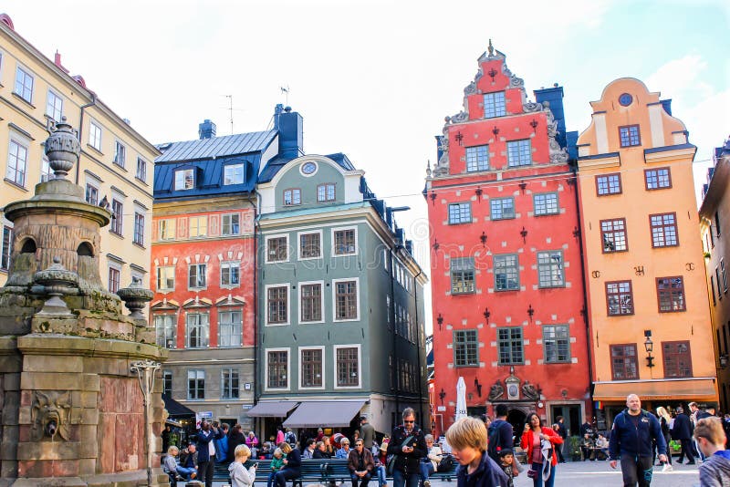 Stockholm editorial stock photo. Image of facade, street - 85341833