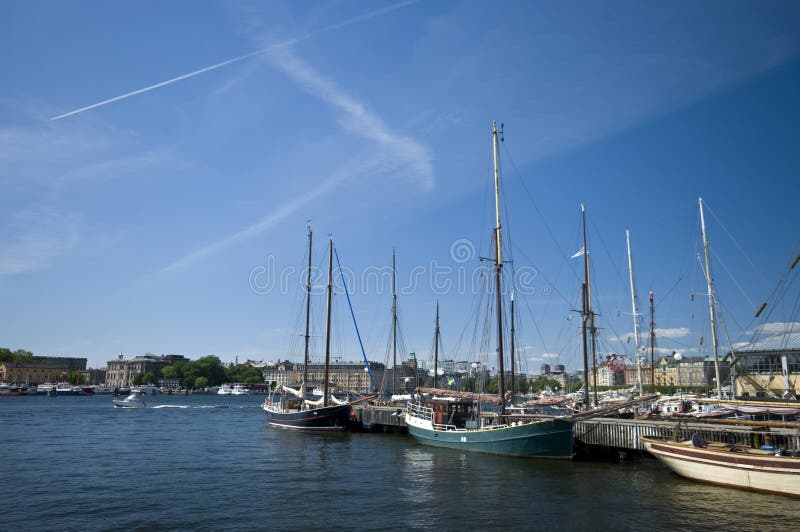 Stockholm Harbor stock image. Image of water, transport - 10144771