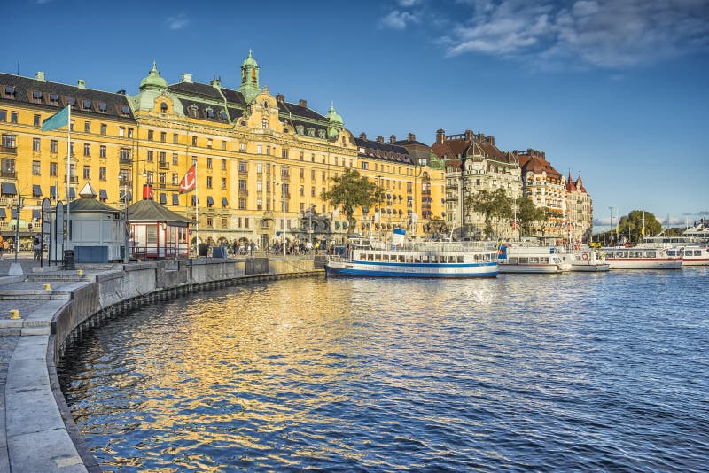 Stockholm harbor stock photo. Image of skyline, capital - 60818442