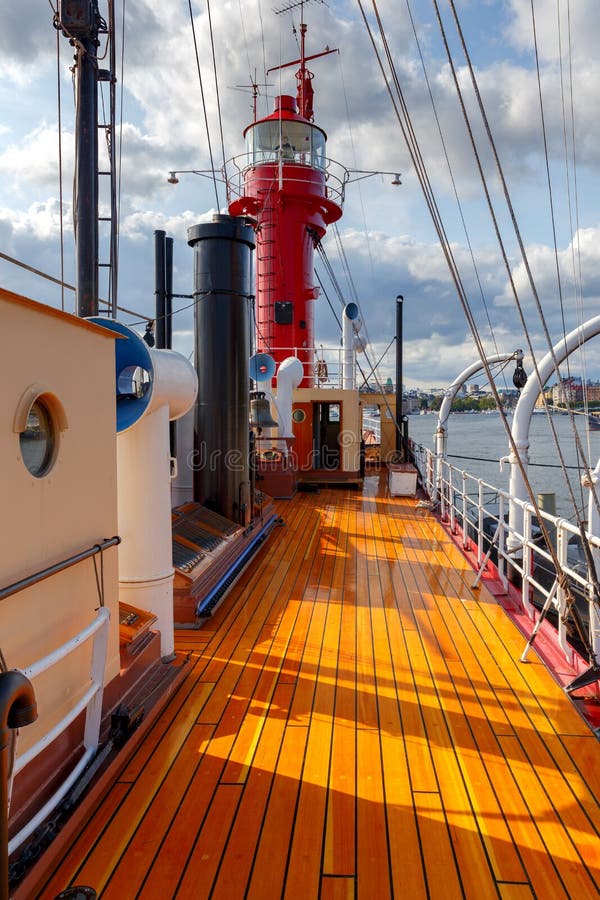 Stockholm. Ship Lighthouse. Stock Photo - Image of scandinavia ...