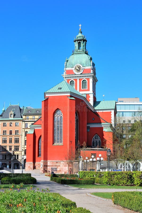 Stockholm, St. Jacob Church Stock Image - Image of clock, blue: 19391947