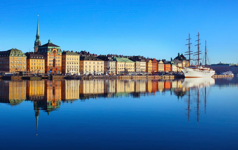 Stockholm stad fotografering för bildbyråer. Bild av städer - 56172723