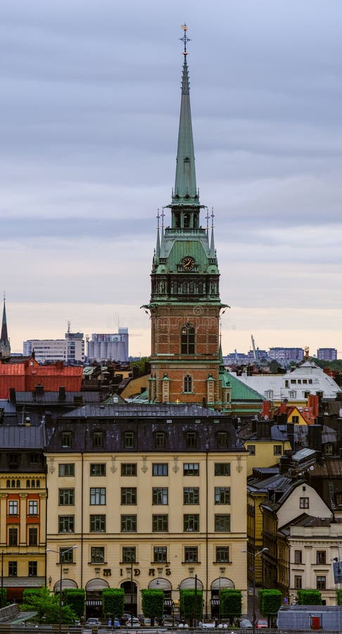 Tyska Kyrkan Church Stockholm Sweden Stock Image - Image of water ...