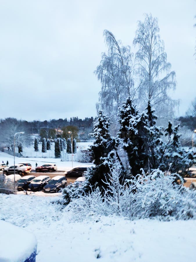 Stockholm Winter 2020 One of the Few Snow Pic Stock Photo - Image of ...