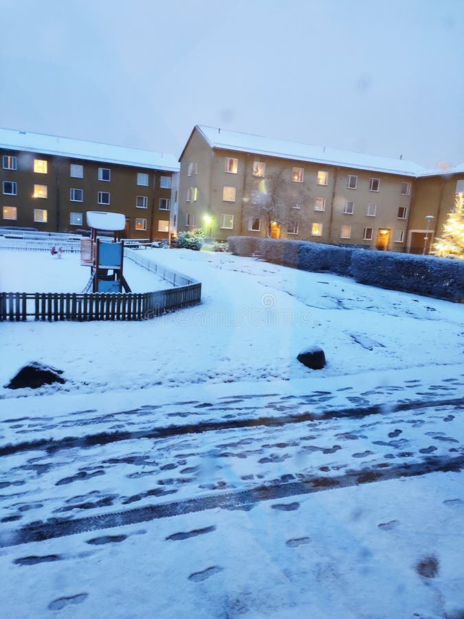 Stockholm Winter 2020 One of the Few Snow Pic Stock Photo - Image of ...