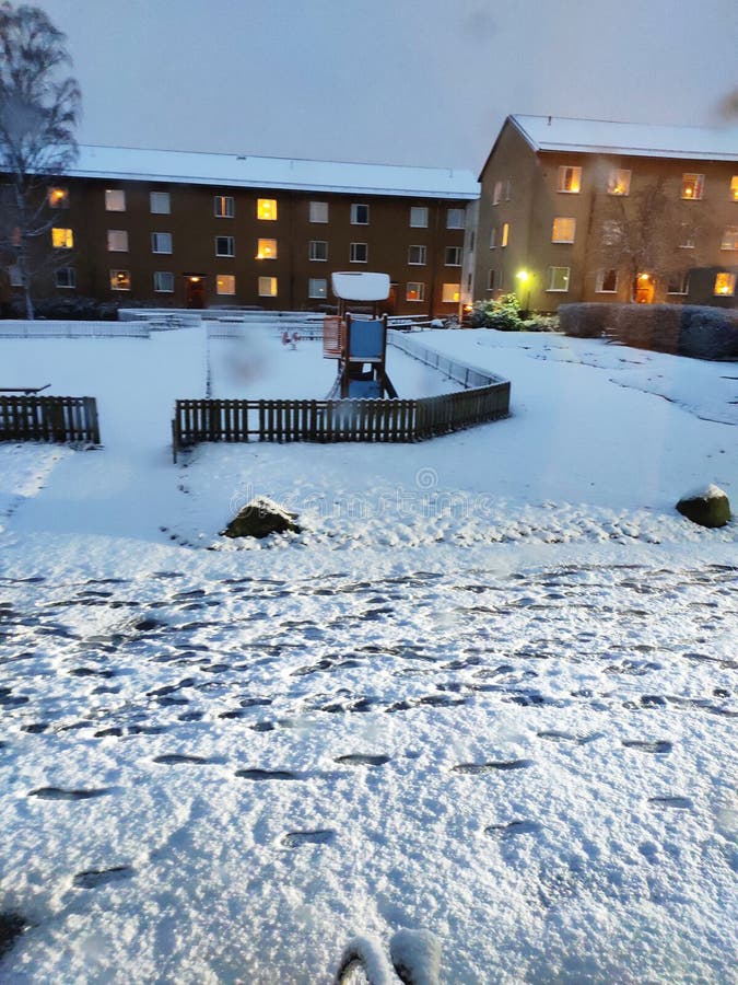 Stockholm Winter 2020 One of the Few Snow Pic Stock Photo - Image of ...