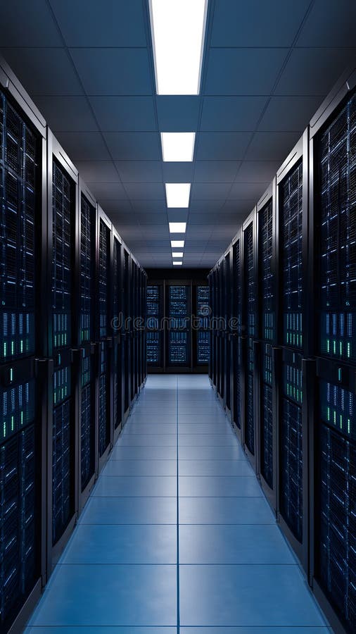 StockImage Data Center with Computer Racks Providing Network Security ...