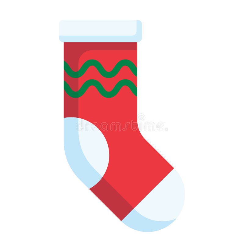 Stocking Christmas Icon Illustrator Stock Vector - Illustration of ...