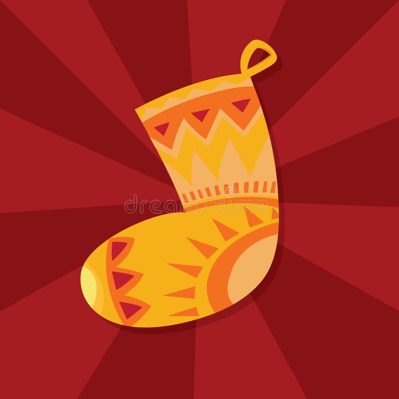 Stocking. Vector Illustration Decorative Design Stock Vector ...