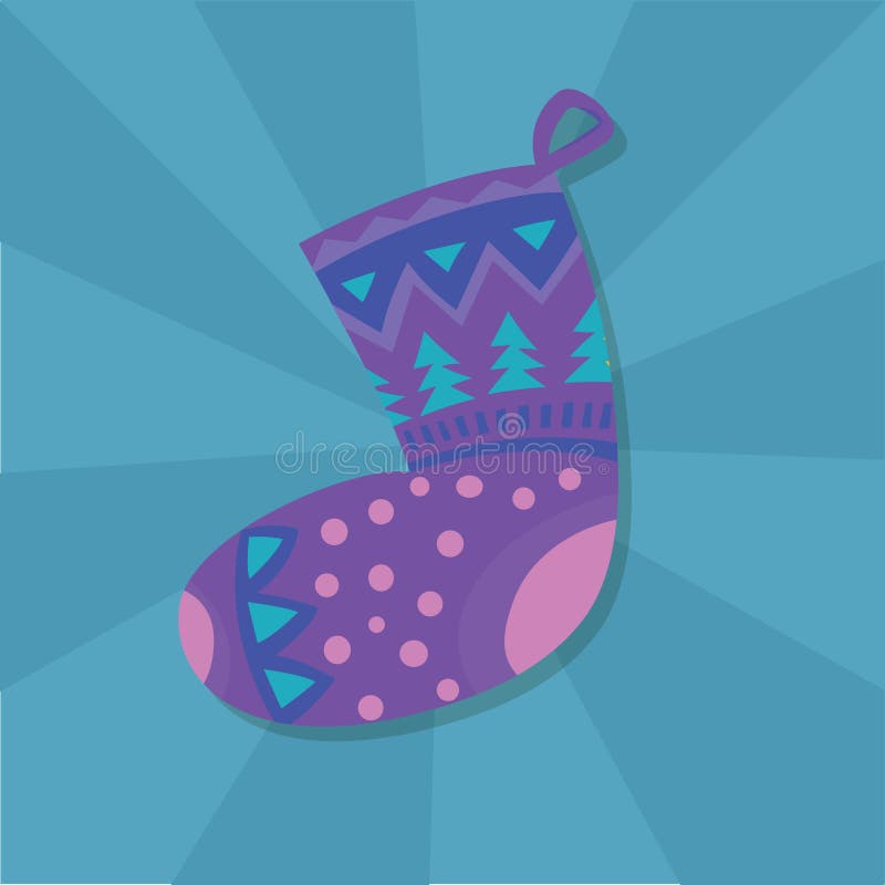 Stocking. Vector Illustration Decorative Design Stock Vector ...