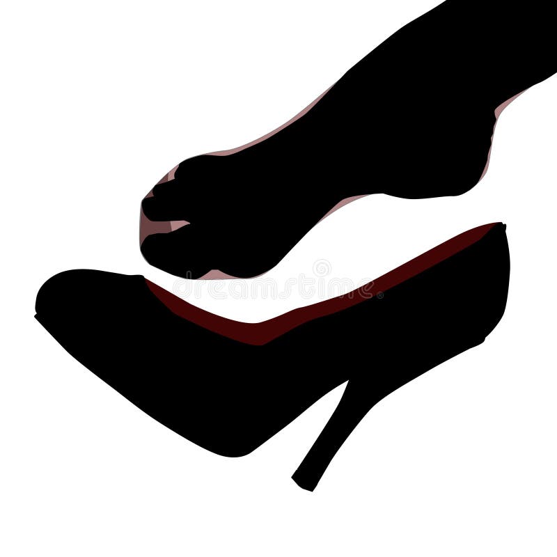 Dropped Shoe stock vector. Illustration of artwork, heel - 100338652