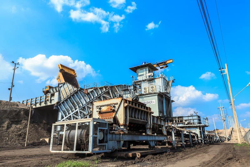 Huge Coal Mining Coal Machine Stock Image - Image of belt, environment ...