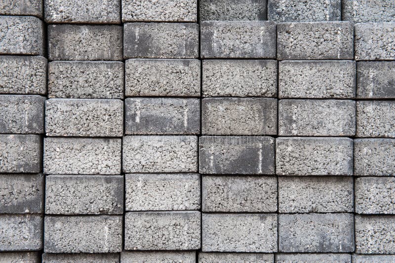 Gray Square Pavement Bricks Close-up Stock Photo - Image of heap, gray ...