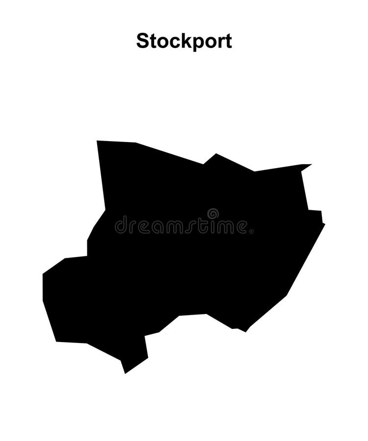 Stockport outline map stock illustration. Illustration of vector ...