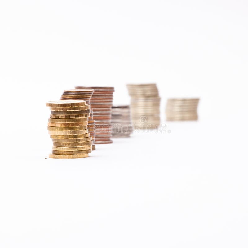 Stocks of coins stock image. Image of tall, piled, gold - 23282953