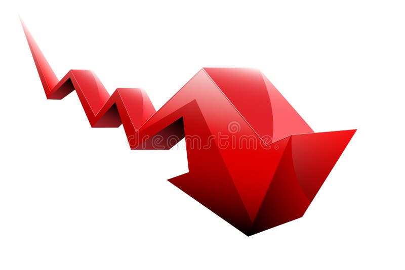 Arrow Fall Down Crashed the Floor Stock Illustration - Illustration of ...