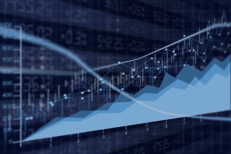 Stocks and Growth, Statistical Chart Showing Fluctuations in Financial ...