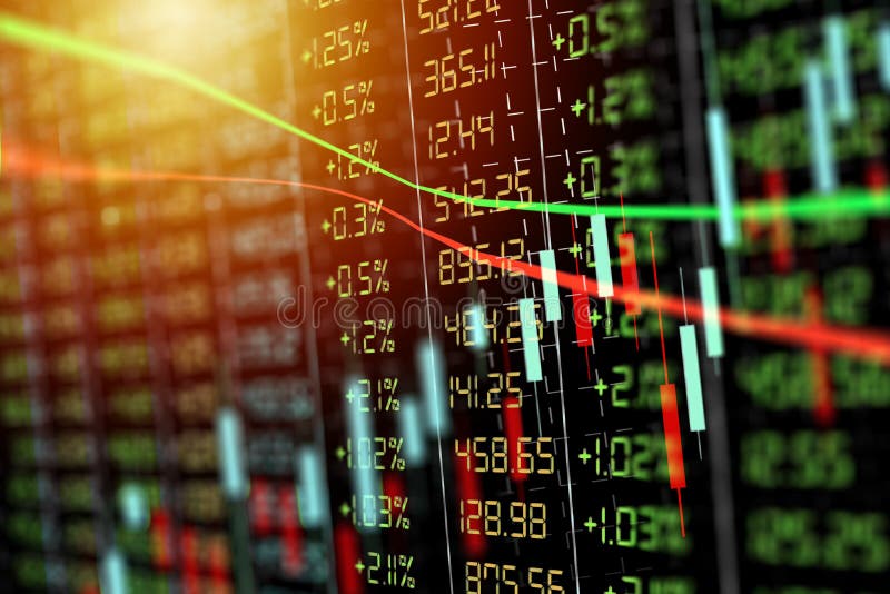 Stocks and Growth, Statistical Chart Showing Fluctuations in Financial ...