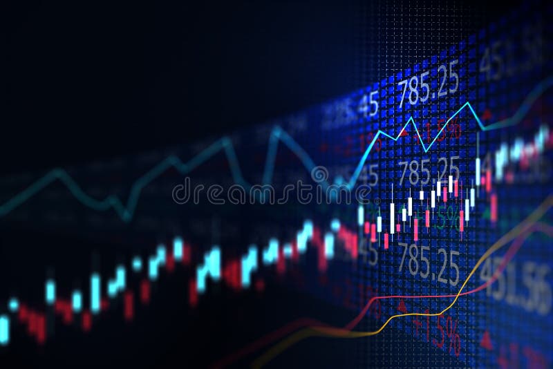 Stocks and Growth, Statistical Chart Showing Fluctuations in Financial ...