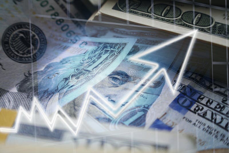 Dollars soaring in the sky stock image. Image of dollar - 7980441