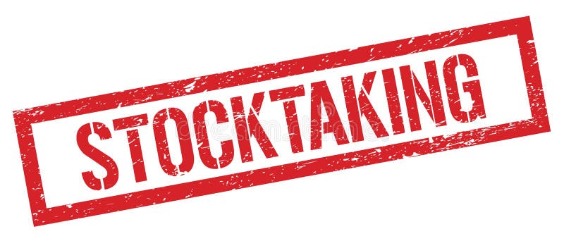 STOCKTAKING Red Grungy Rectangle Stamp Stock Illustration ...