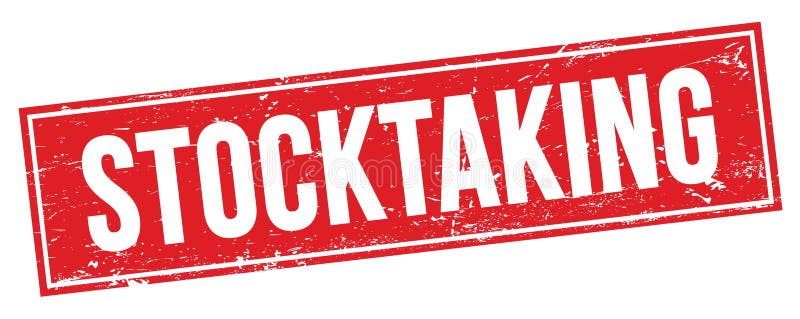 STOCKTAKING Red Grungy Rectangle Stamp Stock Illustration ...