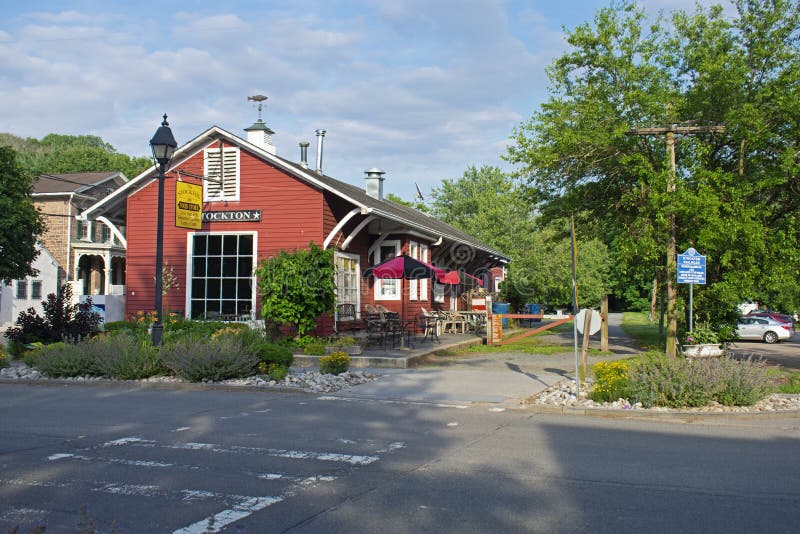 Stockton, New Jersey, Street Scene -04 Stock Image - Image of green ...