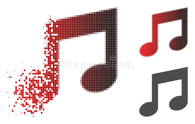 Stof Dot Halftone Music Notes Icon Vector Illustratie - Illustration of ...