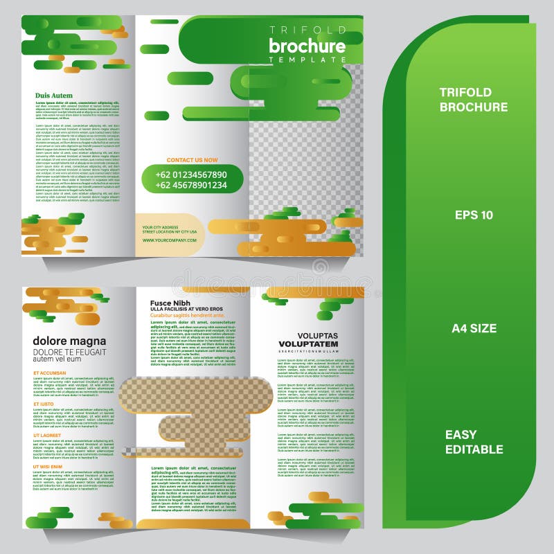 6 Page Business Three Fold Brochure Template with Minimalist and Simple ...