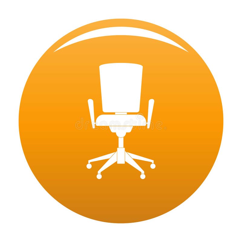 Stol Med Den Tillbaka Symbolsapelsinen Stock Illustrationer ...