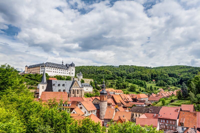 Stolberg in Germany stock image. Image of martins, tower - 94987813