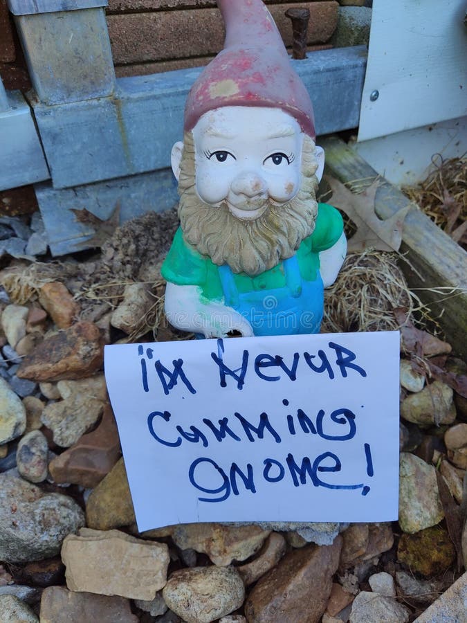 Stolen Gnome Sending Messages Stock Image - Image of flower, messages ...