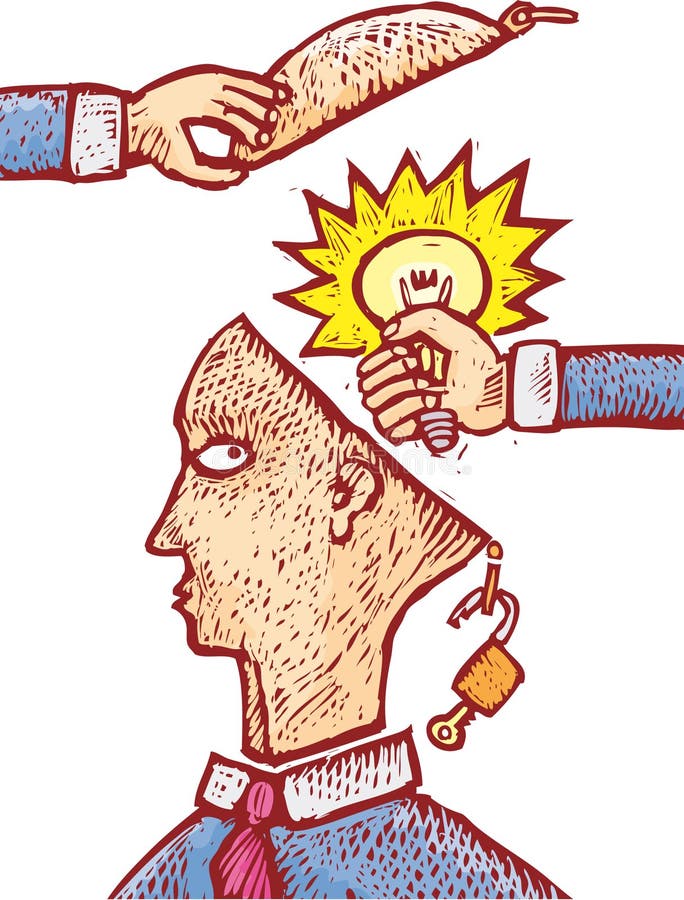 Stolen idea stock vector. Illustration of think, robbery - 5998173