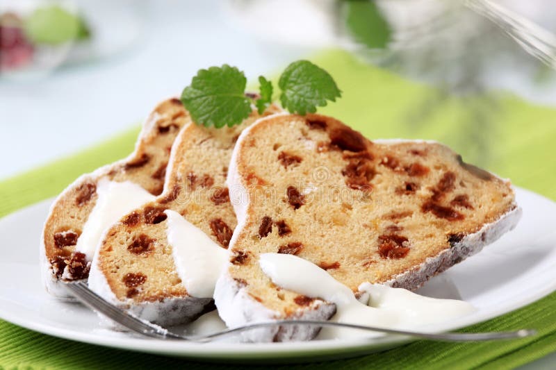 Stollen stock image. Image of fruit, slices, christmas - 21183891