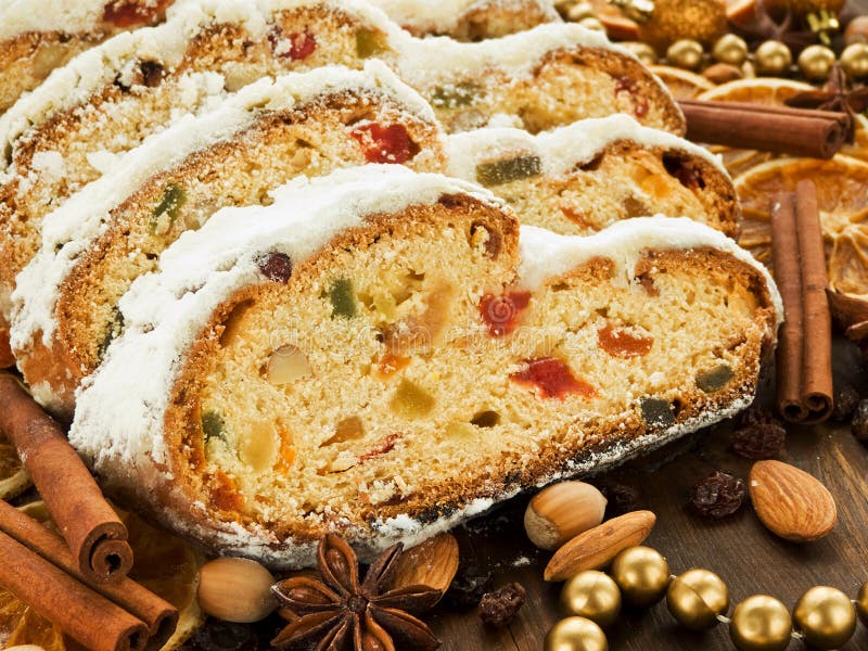 Stollen stock photo. Image of german, delicious, orange - 21426396