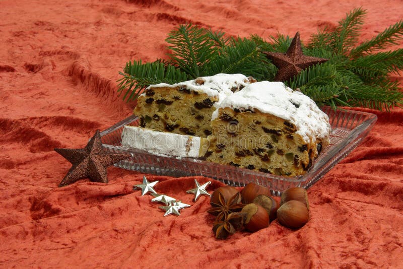 Stollen stock photo. Image of xmas, christmas, twig, star - 7470524
