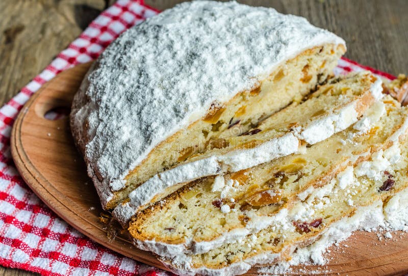 Stollen cake stock photo. Image of candle, baked, orange - 36736116