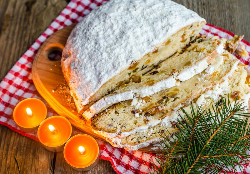 Stollen cake stock image. Image of orange, christmas - 36736151