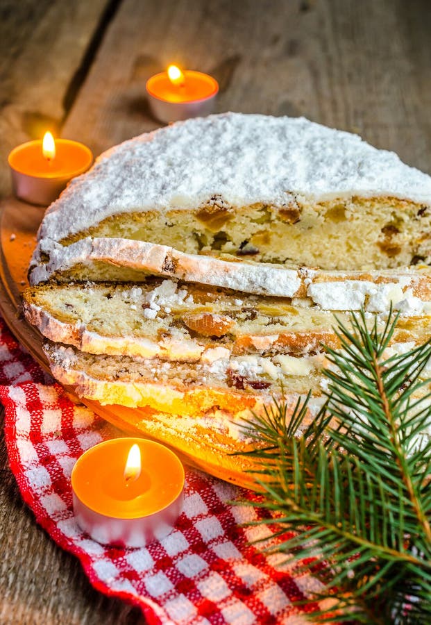Stollen cake stock image. Image of marzipan, baked, fire - 36736157