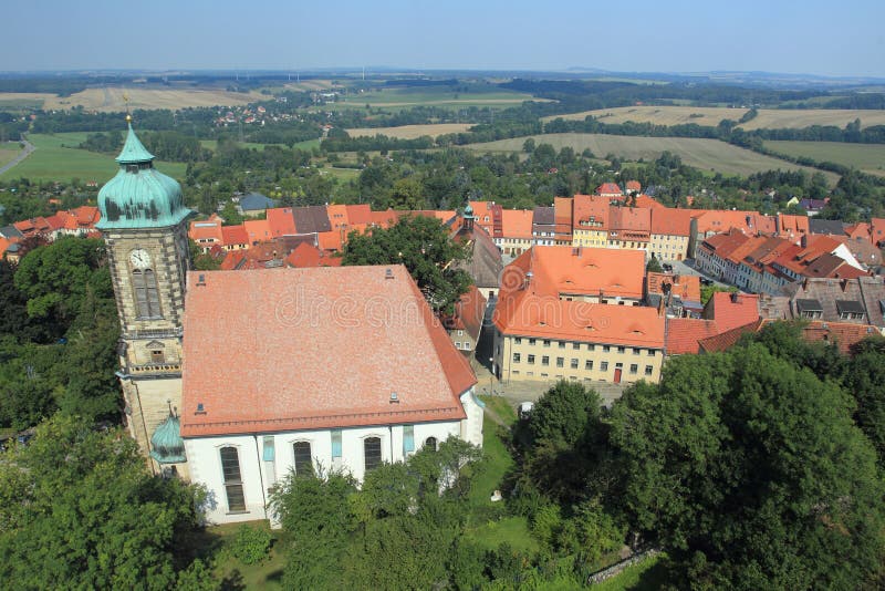 Stolpen castle and city stock image. Image of historic - 58352743