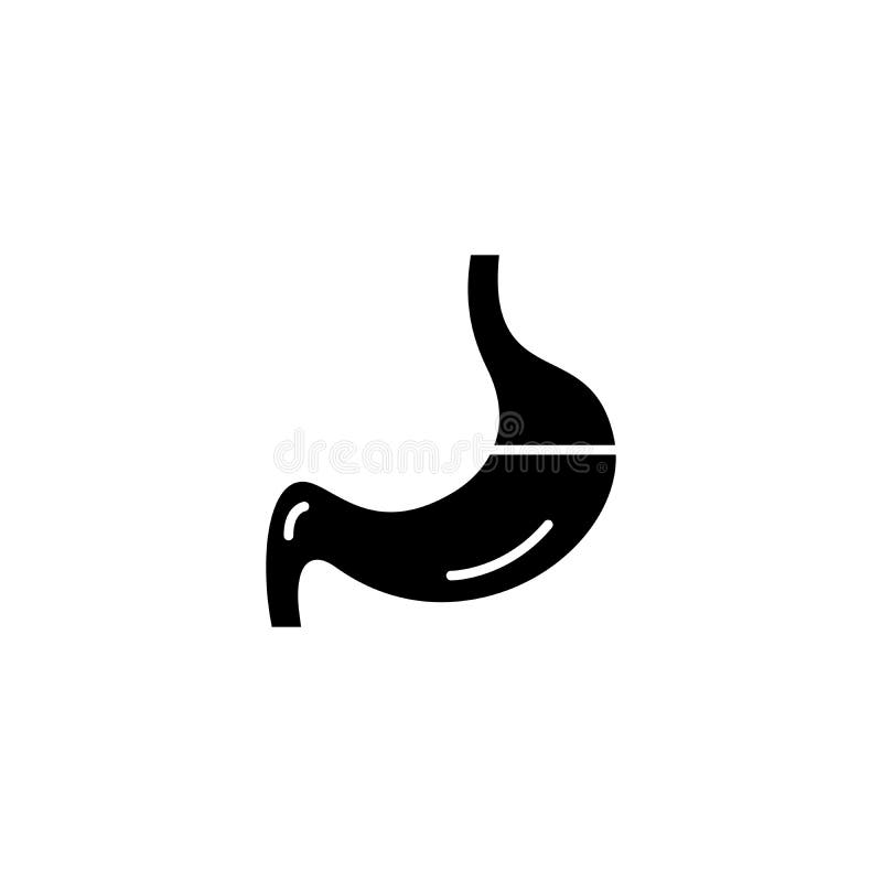 Stomach Black Icon Concept. Stomach Flat Vector Symbol, Sign ...